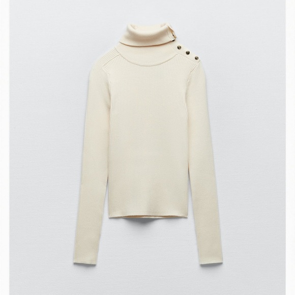 Zara | Sweaters | Zara Side Button Knit Sweater | Poshmark